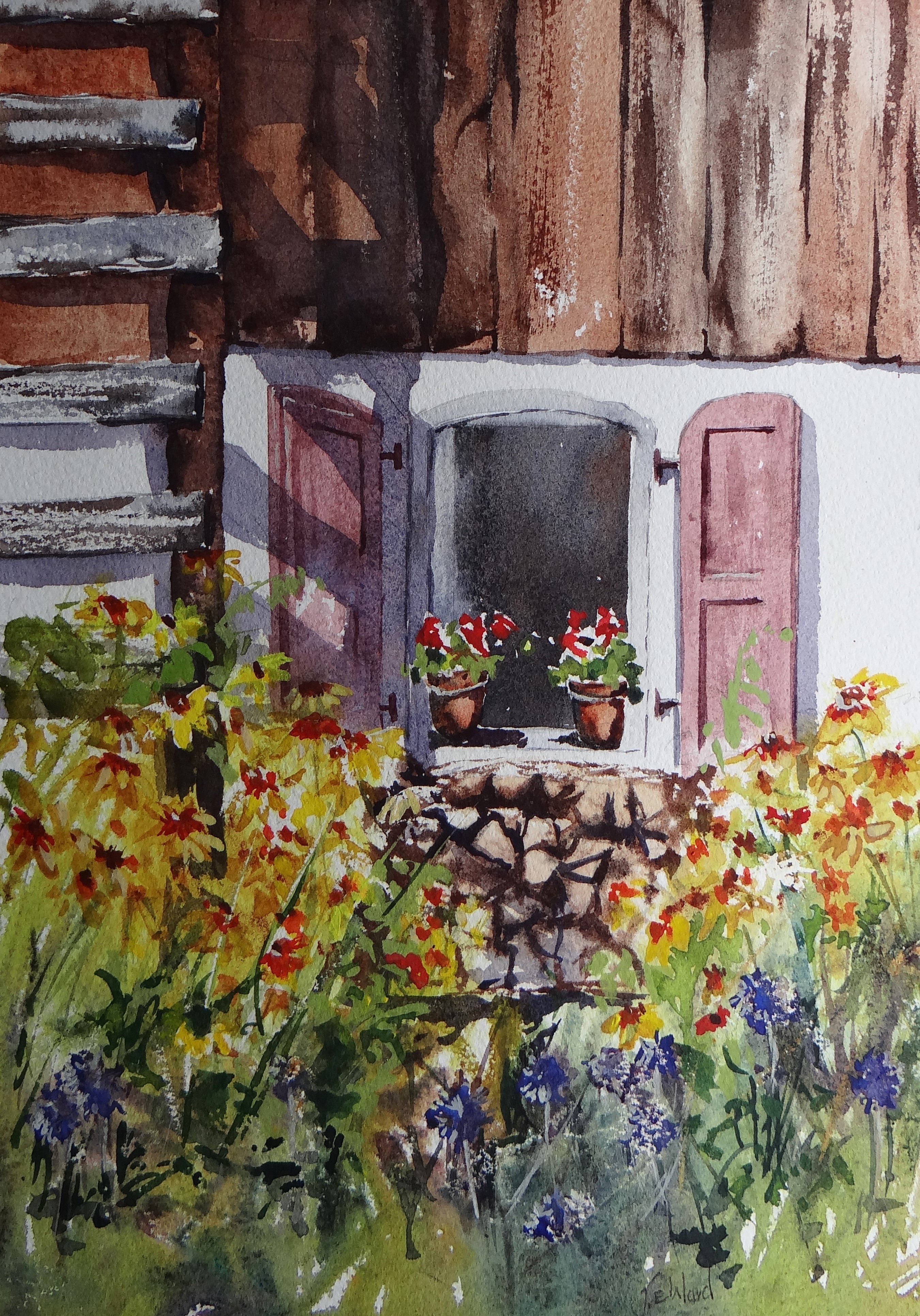 Alpine Window, Samoens – Jane Ward Artist