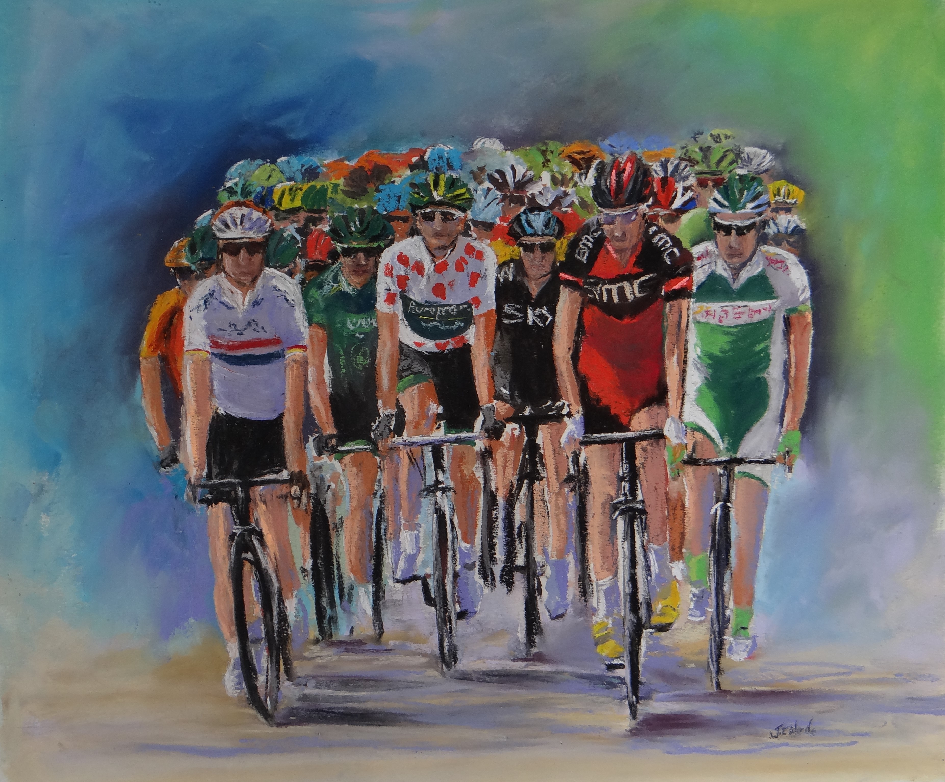 Original Polka Dot Jersey Artwork – Jane Ward Artist