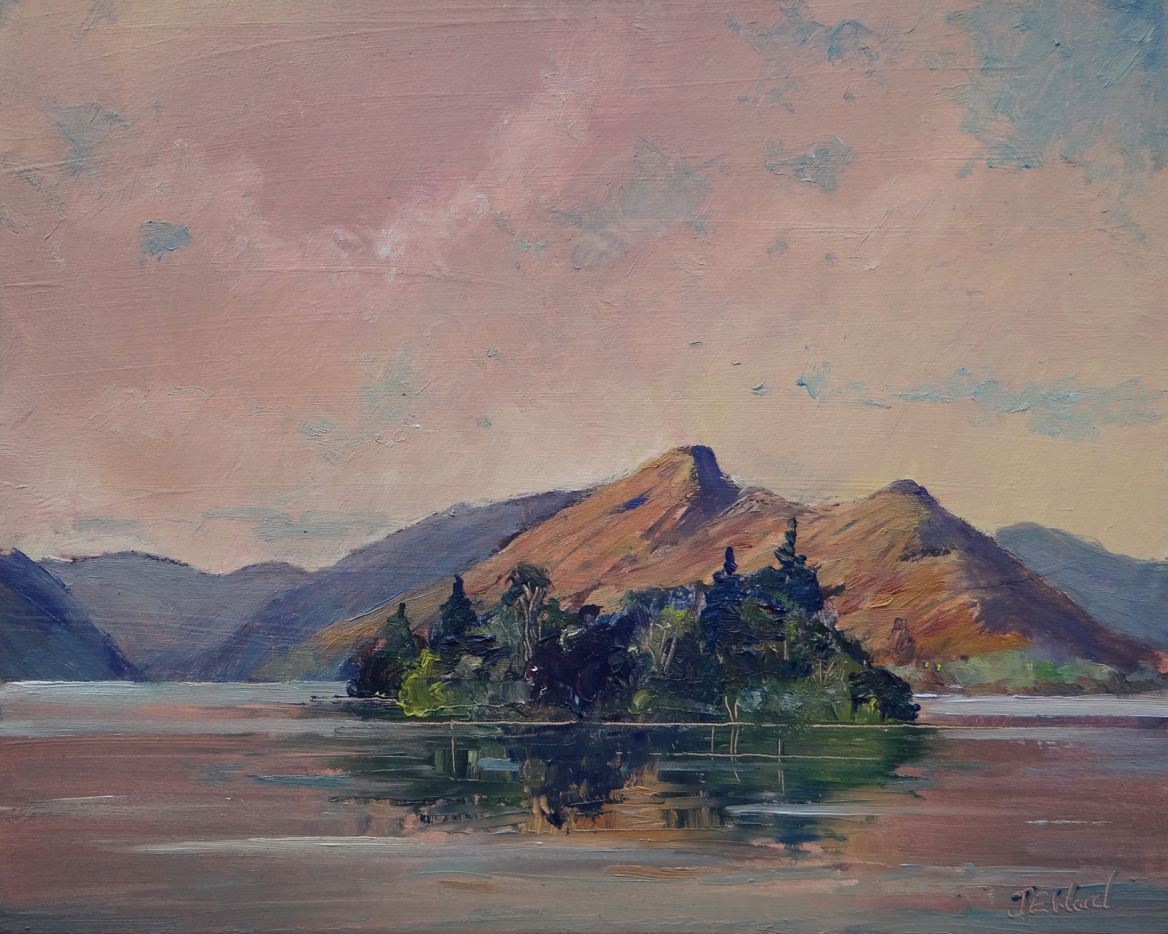 Beautiful Oil Paintings: Catbells, Derwentwater – Jane Ward Artist