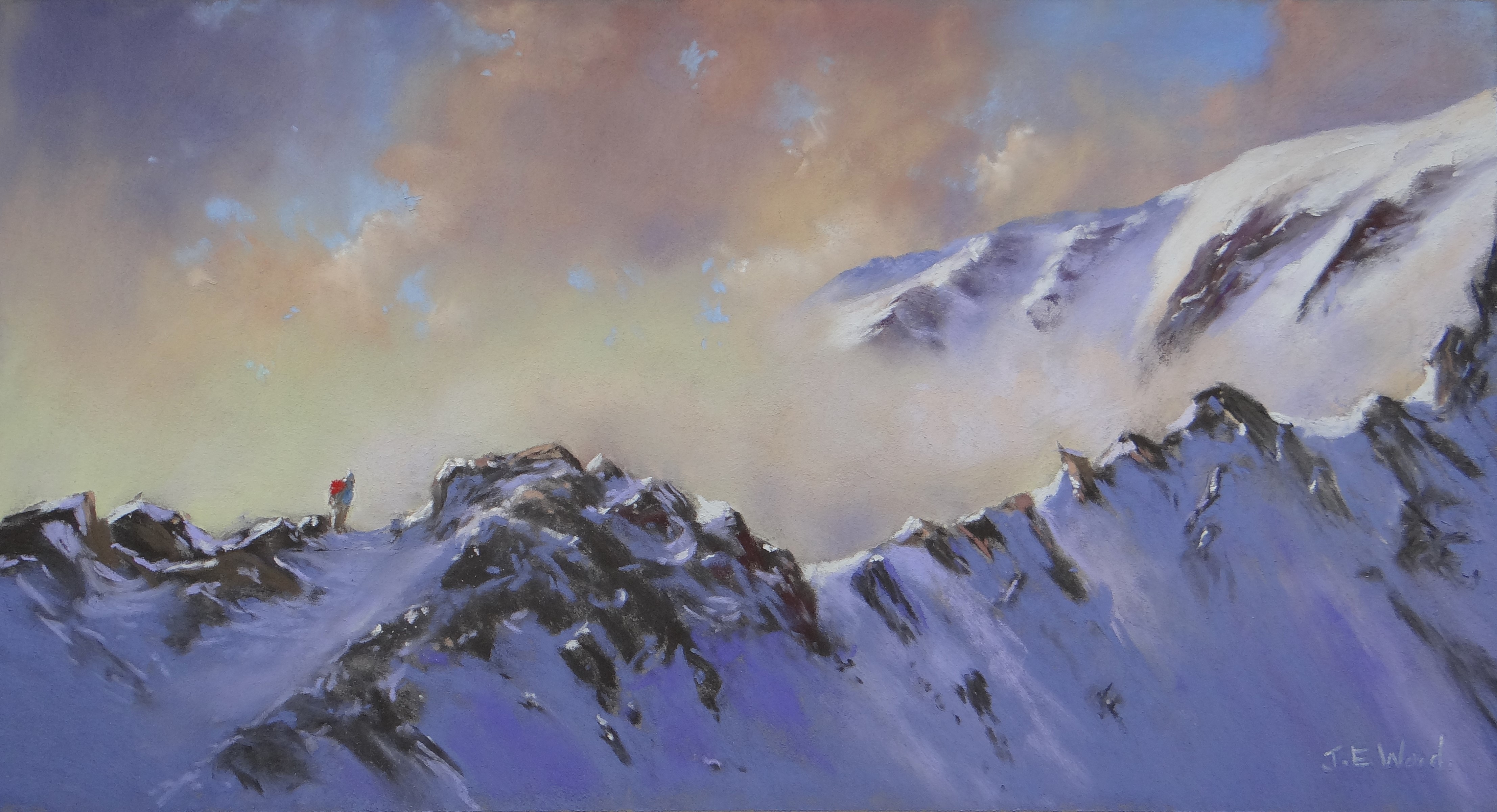 Above the clouds Striding Edge Painting – Jane Ward Artist